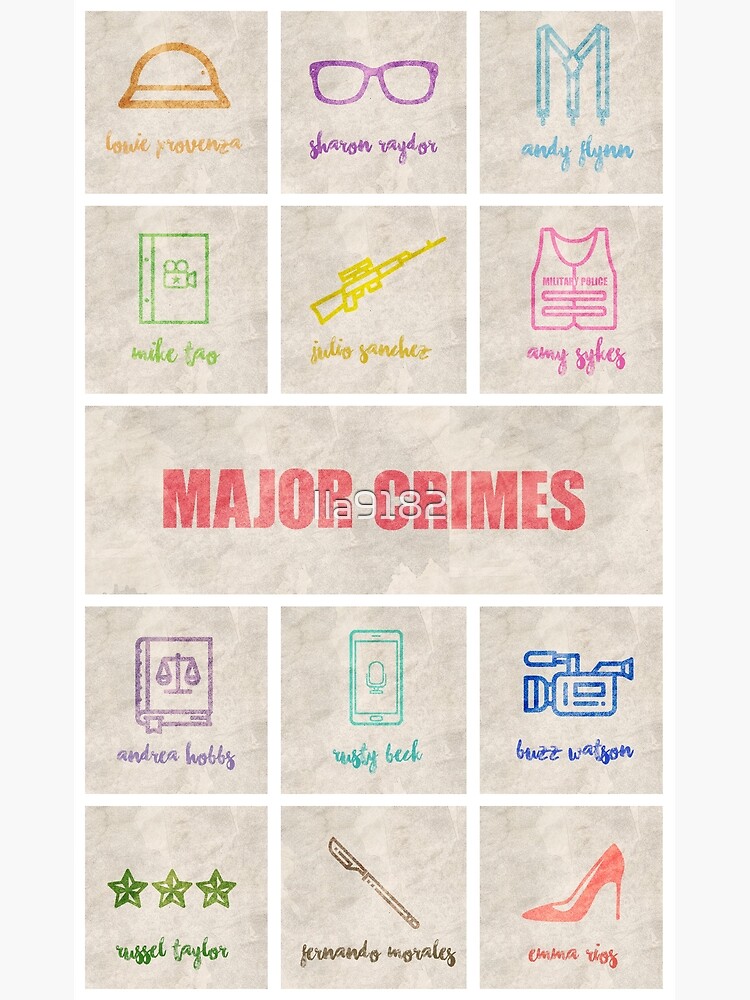 "Major Crimes Team - Minimalist poster 2" Poster by Ila9182 | Redbubble