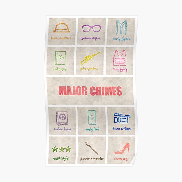 "Major Crimes Team - Minimalist poster 2" Poster by Ila9182 | Redbubble