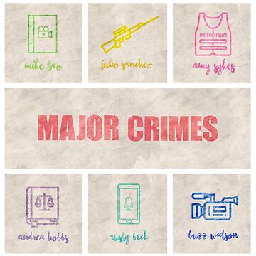 "Major Crimes Team - Minimalist poster 2" Sticker for Sale by Ila9182 ...