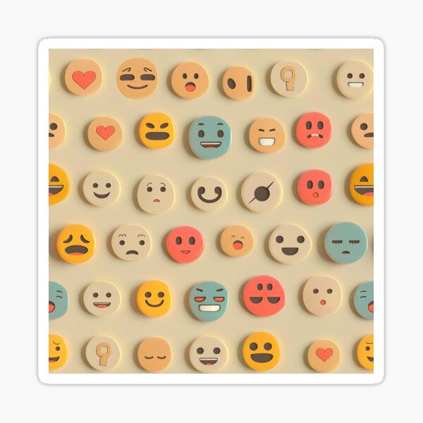 "Emoji Cute Faces Kawaii Text Message Social Media Seamless Pattern 9 ...