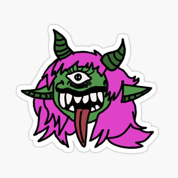 "Pink haired goblin" Sticker for Sale by Destroy boys apparel | Redbubble