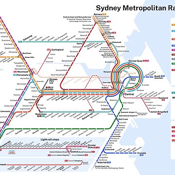 "Sydney Trains and Metro Map - 2025 (Light theme)" Poster for Sale by ...