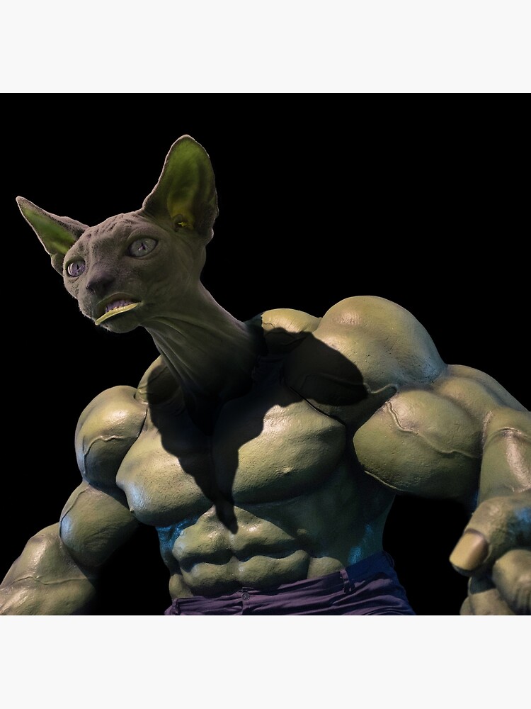 "Bulky Cat" Poster by BigRedCurlyGuy | Redbubble