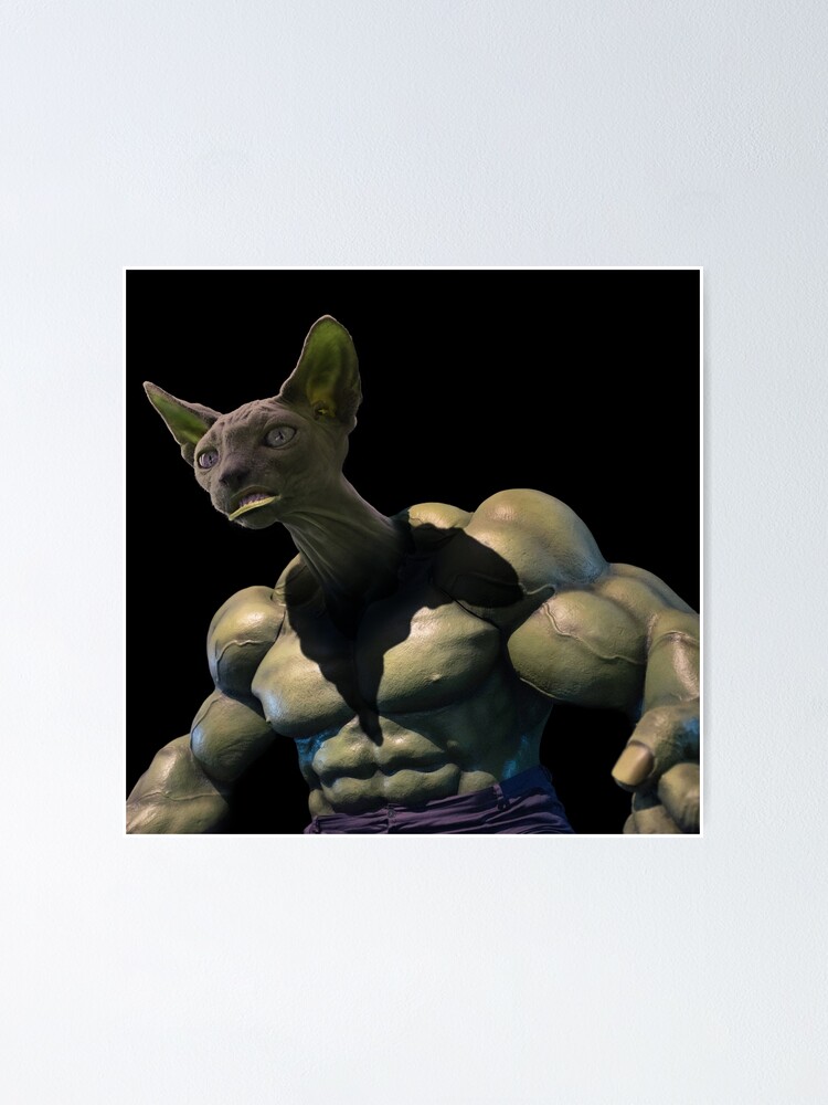 "Bulky Cat" Poster by BigRedCurlyGuy | Redbubble