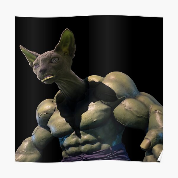 "Bulky Cat" Poster by BigRedCurlyGuy | Redbubble