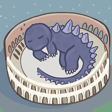 "Godzilla sleeping in the Colosseum" Sticker for Sale by marakiiart ...
