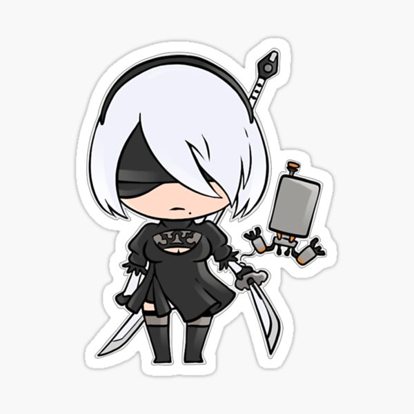 "Nier Automata Mini 2B" Sticker for Sale by Neostalk | Redbubble