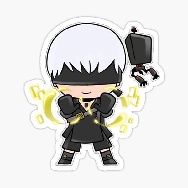 "Nier Automata Mini 9S" Sticker for Sale by Neostalk | Redbubble