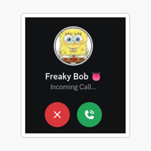 "freaky bob incoming call" Sticker for Sale by keeender69 | Redbubble