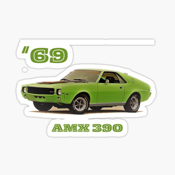 "69 AMC AMX 390" Sticker for Sale by MuscleClassics | Redbubble