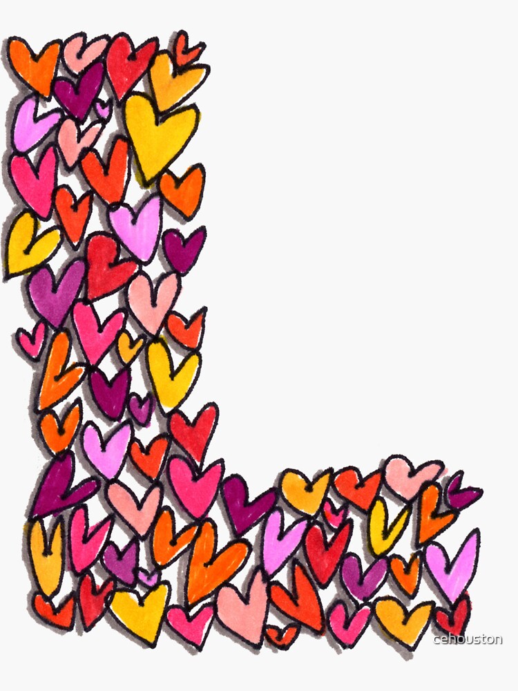 "Heart Letter L" Sticker for Sale by cehouston | Redbubble