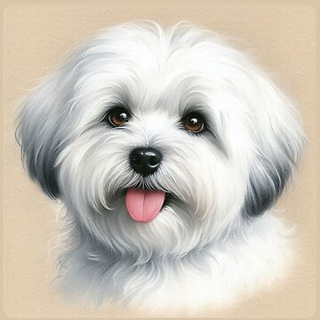 "Coton de Tulea Portrait" Sticker for Sale by HWCanada | Redbubble