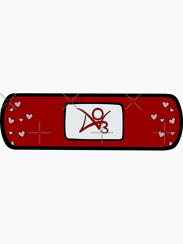 "Bookish Bandage Red AO3 Fanfic" Sticker for Sale by WitchoftheHood | Redbubble