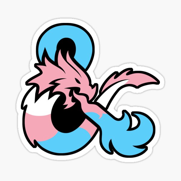"Trans DnD Pride" Sticker for Sale by khalico | Redbubble