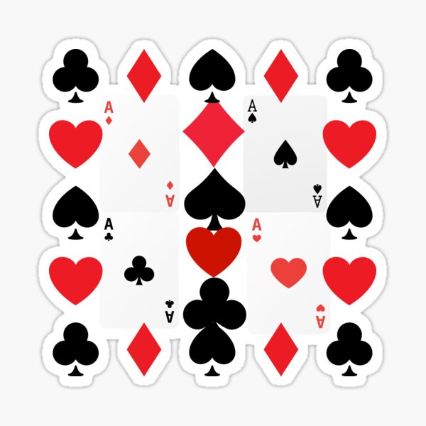"Playing Card Inspired Design" Sticker for Sale by FeelinBejeweled ...