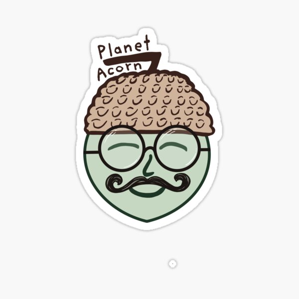 "Planet Acorn LOGO - ACE in cognito!" Sticker for Sale by Planet-Acorn ...