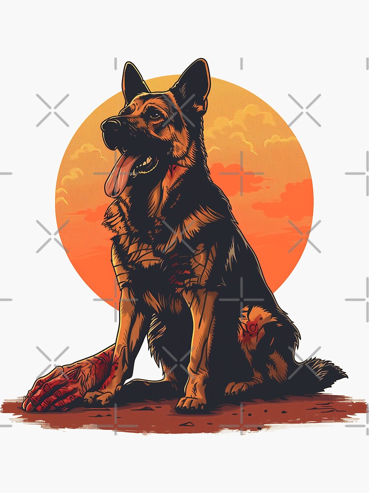 "Fallout | Dog" Sticker by TV Junkie Shop | Redbubble