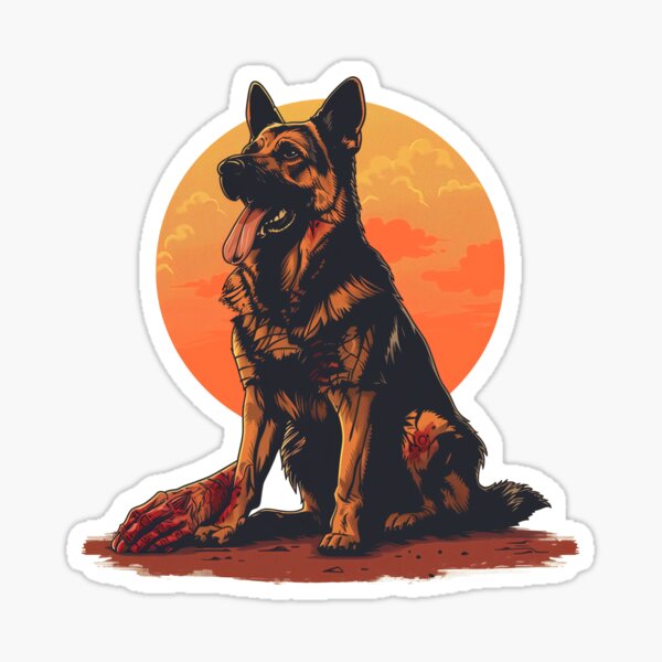 "Fallout | Dog" Sticker by TV Junkie Shop | Redbubble
