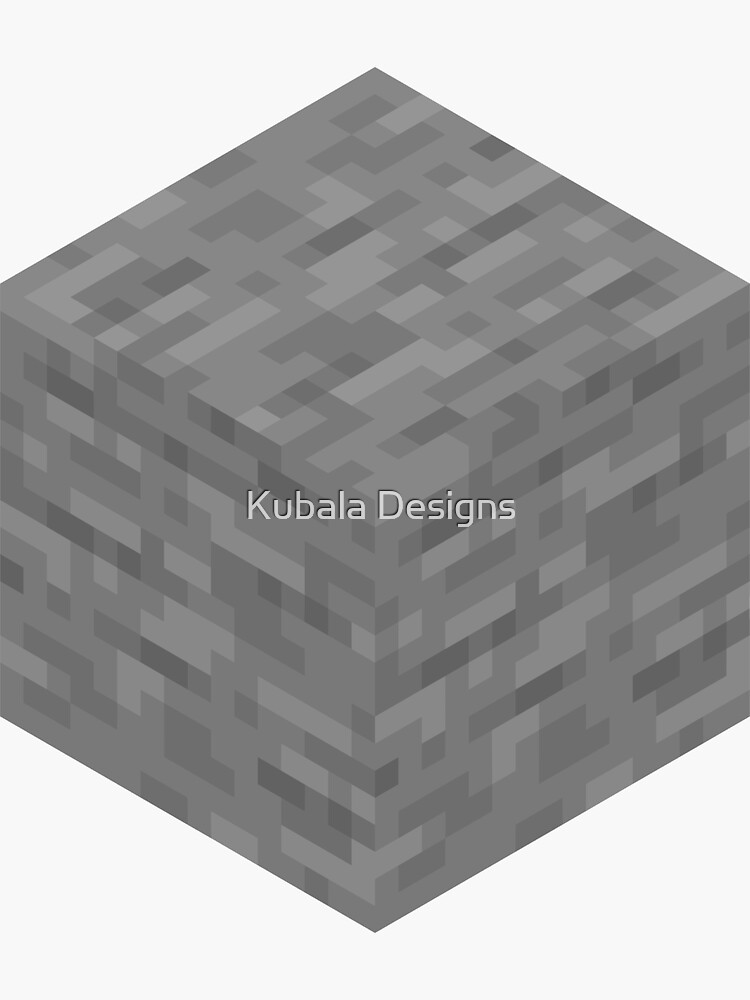 "Stone Block Minecraft Block Icon" Sticker for Sale by Kubala Designs ...