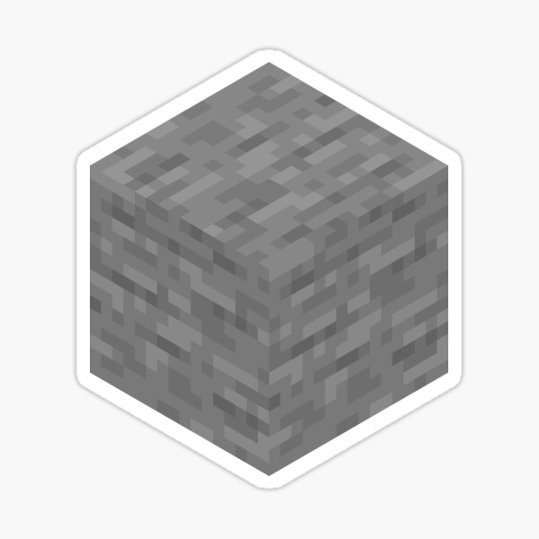 "Stone Block Minecraft Block Icon" Sticker for Sale by Kubala Designs ...