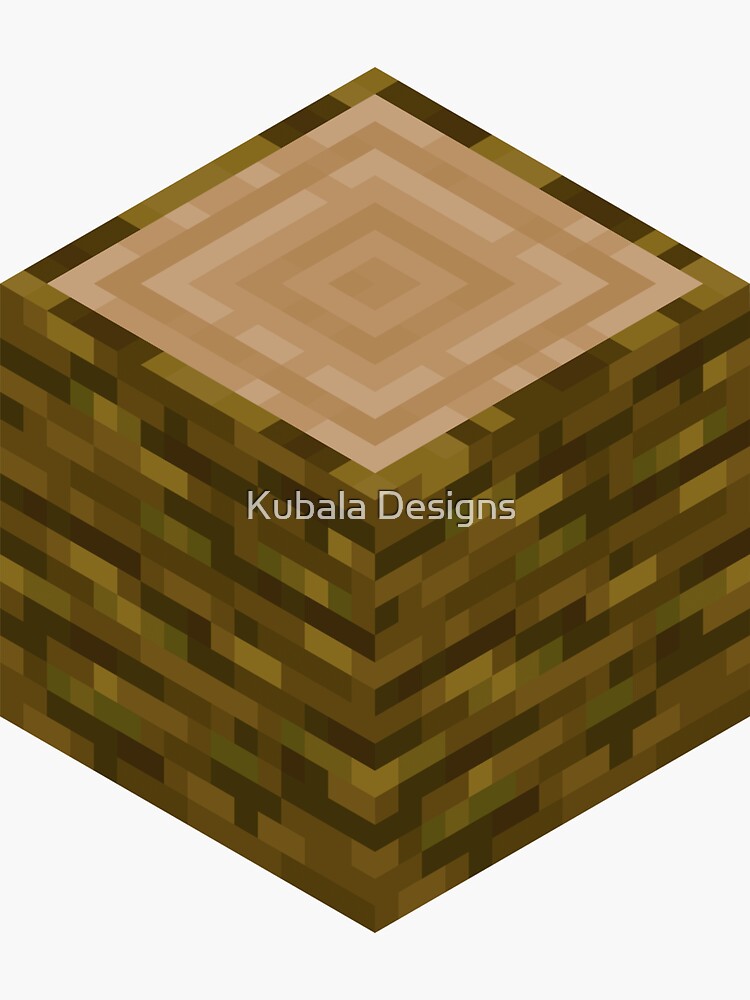 "Jugnle Log Block Minecraft Block Icon" Sticker for Sale by Kubala ...