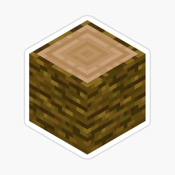 "Jugnle Log Block Minecraft Block Icon" Sticker for Sale by Darcekar ...
