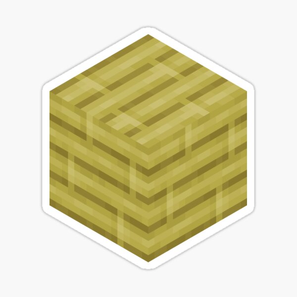 "Bamboo Planks Block Minecraft Block Icon" Sticker for Sale by Kubala ...