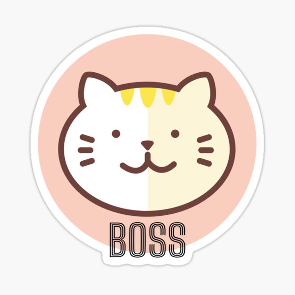 "Cat Boss" Sticker for Sale by AdrienneKt | Redbubble