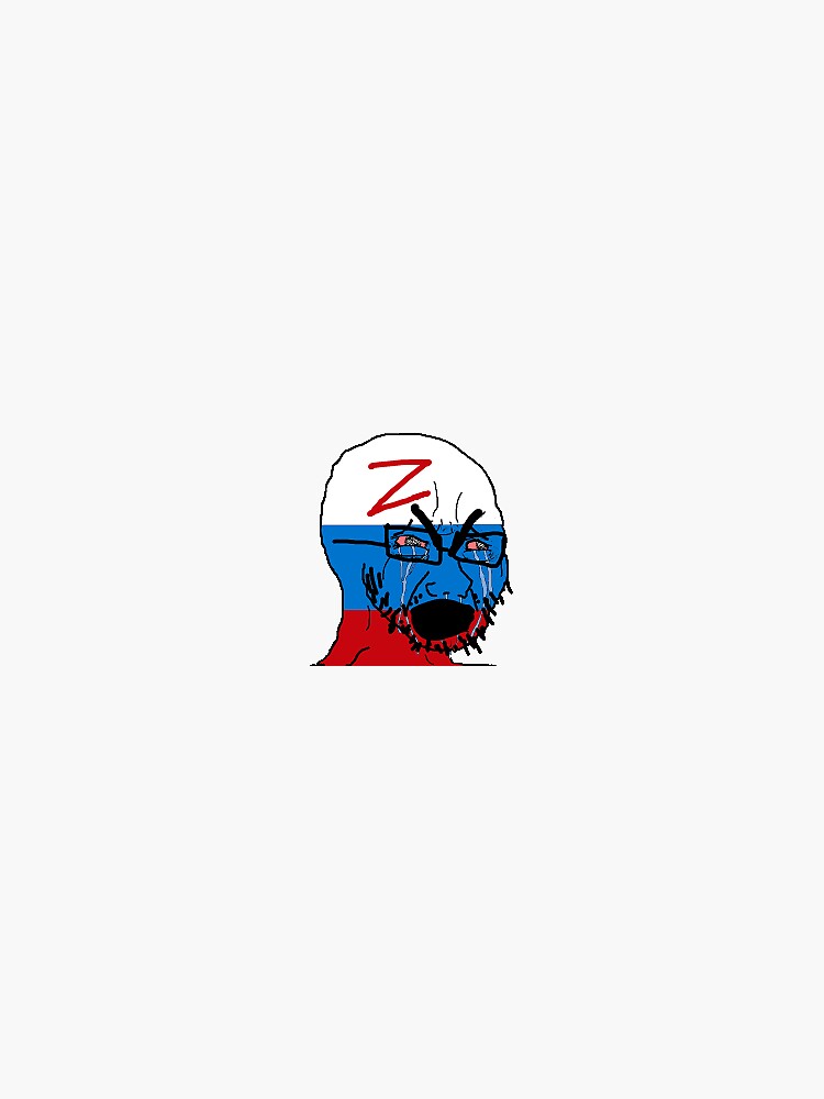 "Sad Russian Wojak" Sticker for Sale by Threeleague | Redbubble