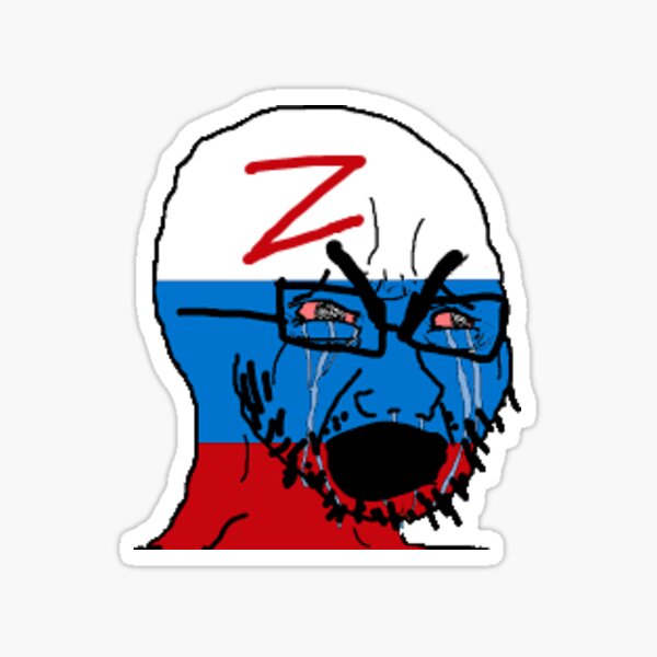 "Sad Russian Wojak" Sticker for Sale by Threeleague | Redbubble
