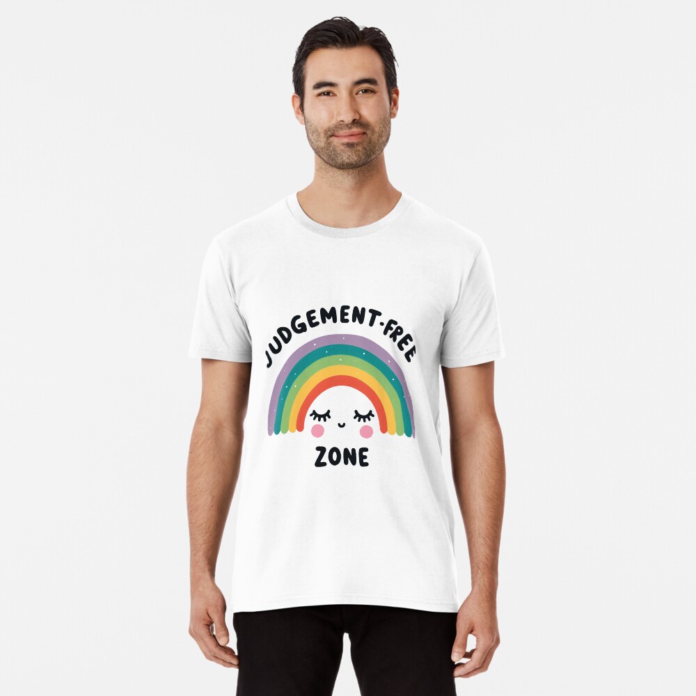 " Judgement-free zone Sticker" Sticker for Sale by Infographica | Redbubble