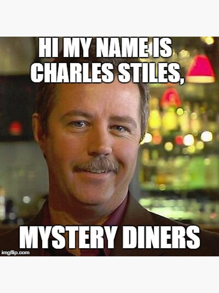 "Charles Stiles - Mystery Diners" Sticker by anvil16 | Redbubble
