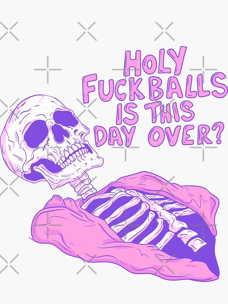 "Is this day over skeleton" Sticker for Sale by Jess Adams | Redbubble