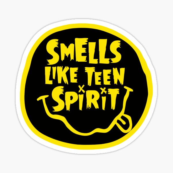 "Smells like teen smile" Sticker by MangaCortaTees | Redbubble