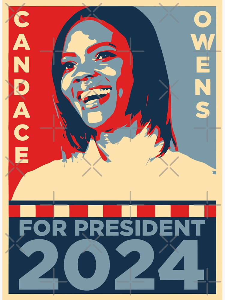"Candace Owens Merch Candace Owens For President 2024 Election" Sticker ...