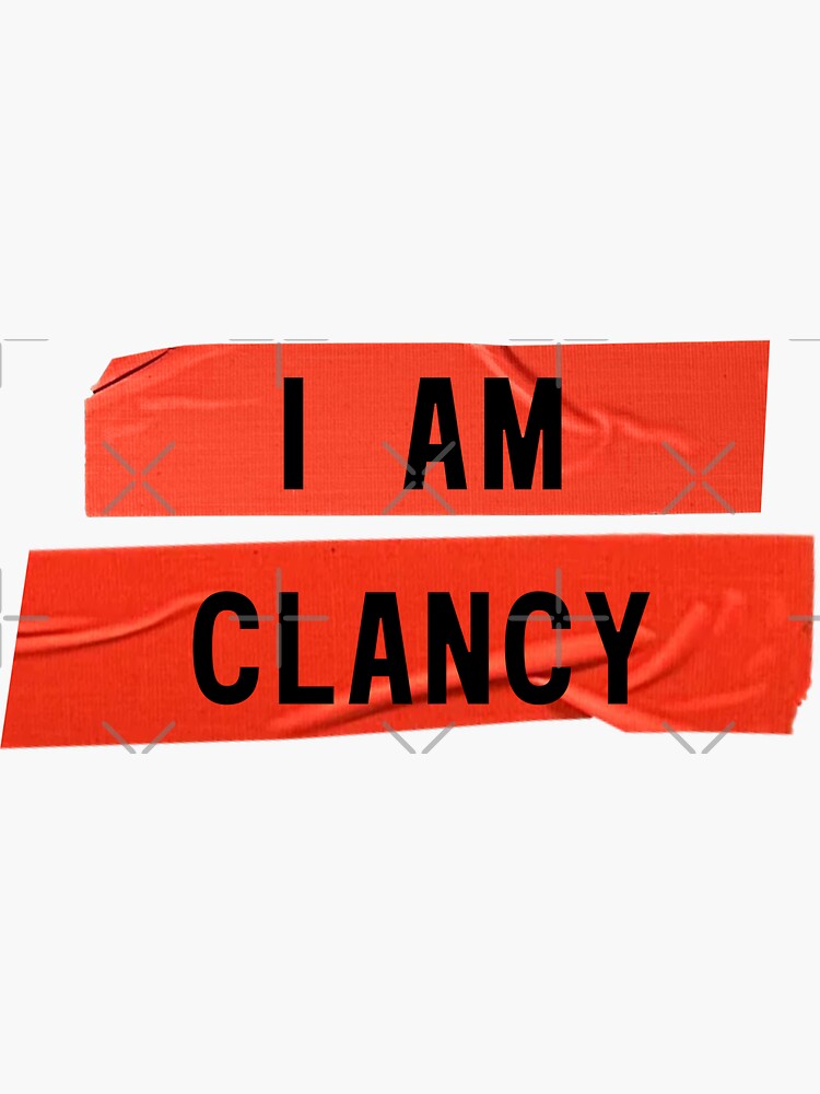 "I am Clancy TOP" Sticker for Sale by QlickDesign | Redbubble