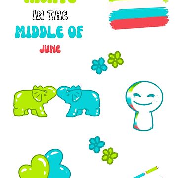 "Middle of June - DNF sticker sheet" Sticker for Sale by nepsdesigns ...