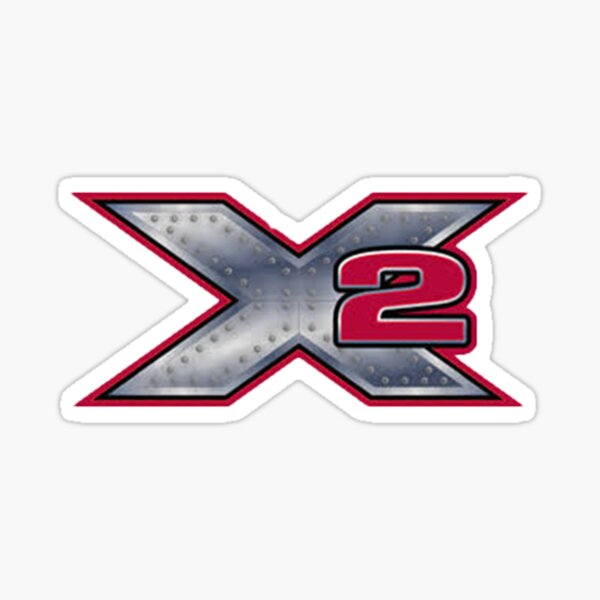"x2 logo" Sticker for Sale by coasterkian | Redbubble