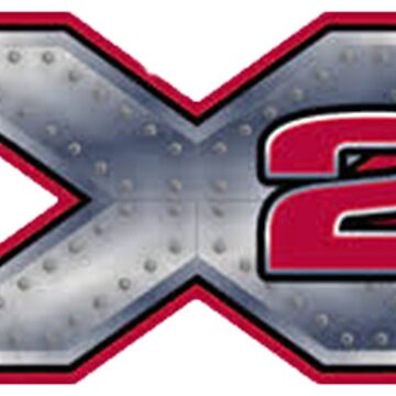 "x2 logo" Sticker for Sale by coasterkian | Redbubble