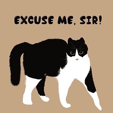 "LILO cat “Excuse me, sir!” " Sticker for Sale by InkyKidArt | Redbubble