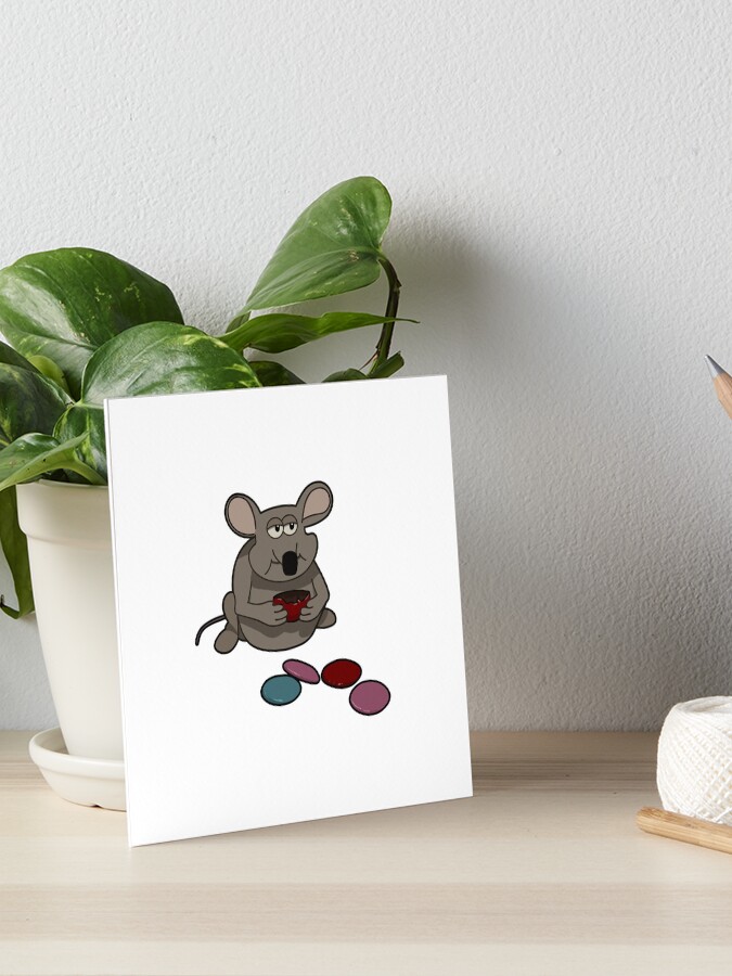 "rat eating alone meme" Art Board Print by Asutip | Redbubble