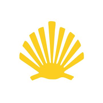 "Camino de Santiago yellow shell logo" Sticker for Sale by ...