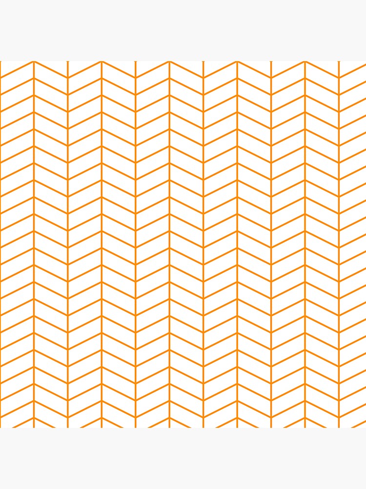 "Orange horizontal zig zag lines & vertical straight lines" Sticker for ...