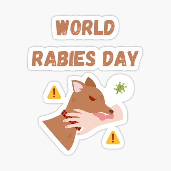 "World Rabies Day" Sticker for Sale by Simo0455 | Redbubble