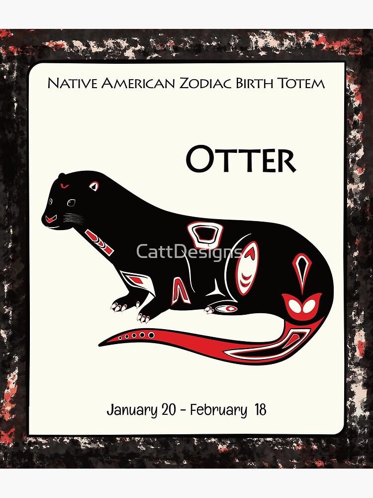 Native American Otter Symbol Otter: Journal Lined Paper Notebook