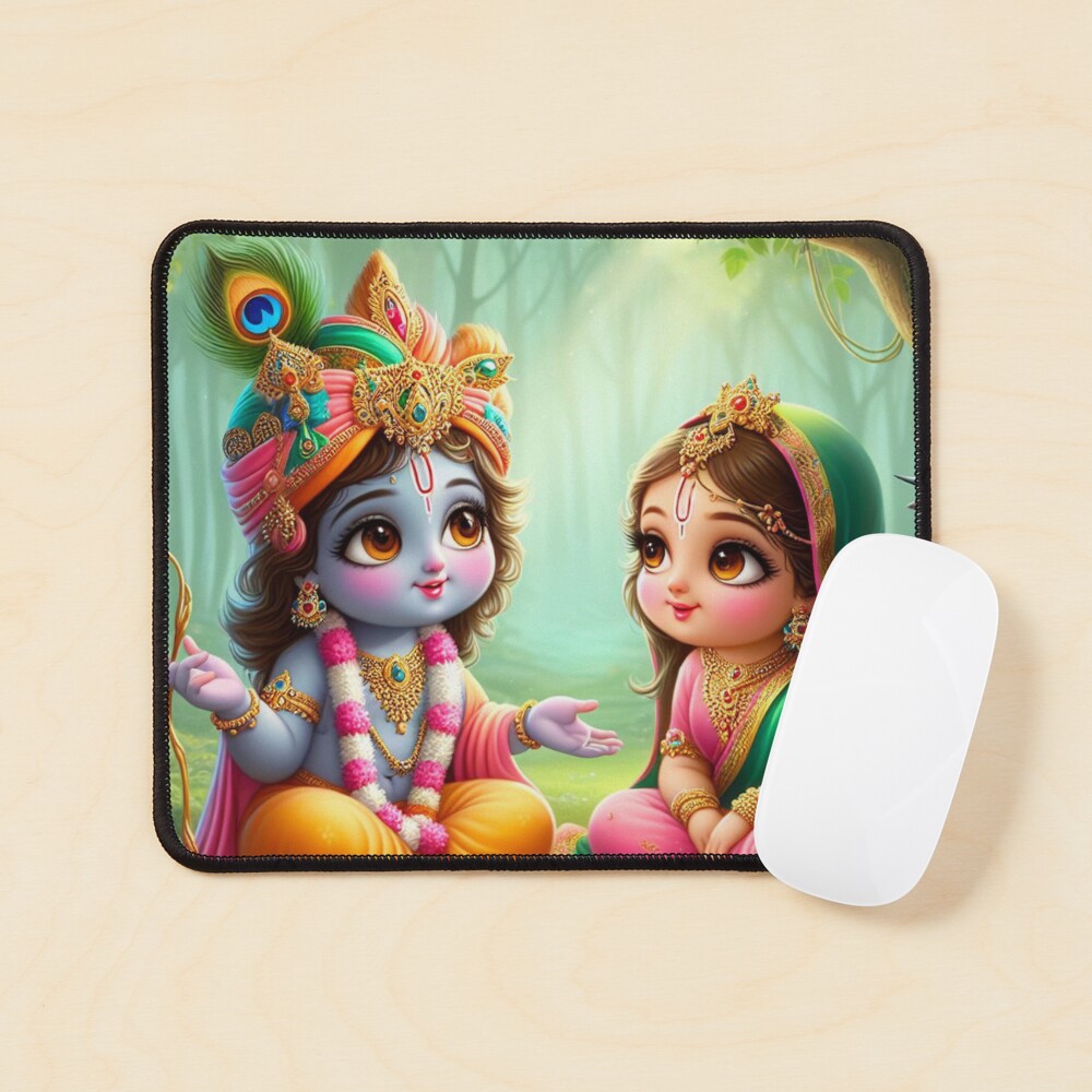 "Cute Baby Radha Krishna Images Looking at Each Other in Vrindavan ...