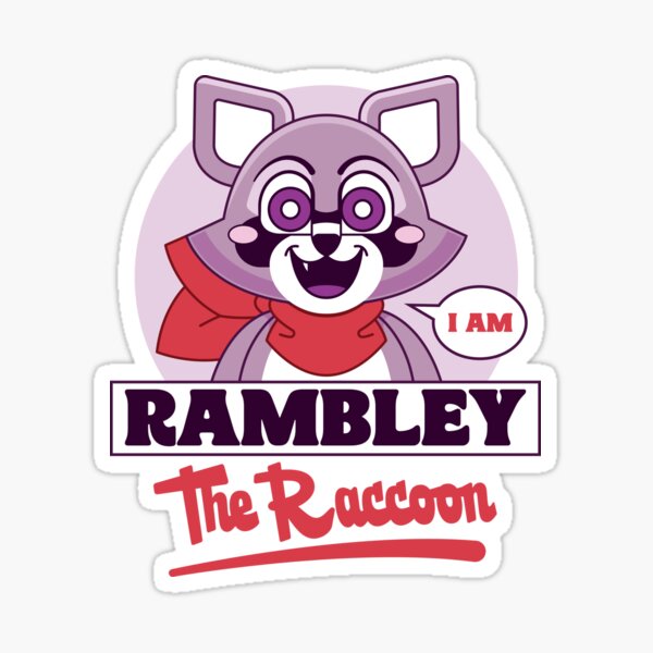 "Rambley The Raccoon Vintage" Sticker for Sale by Lagelantee | Redbubble