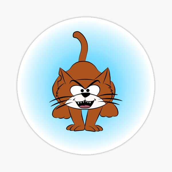 "Azrael Cat" Sticker for Sale by GemimaRosaArt | Redbubble