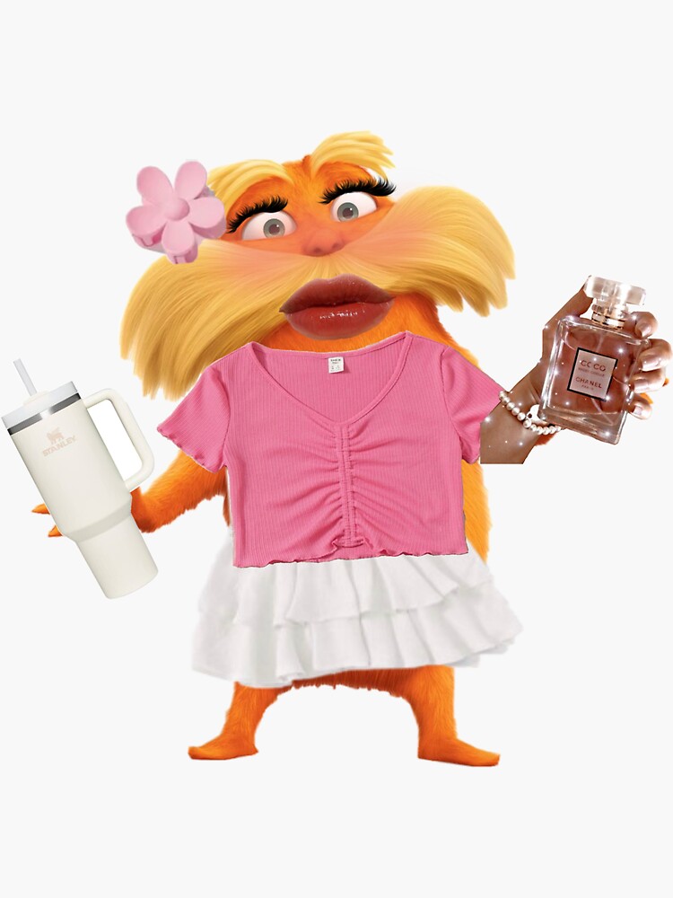 "Preppy Lorax " Sticker for Sale by Flowers4hours | Redbubble