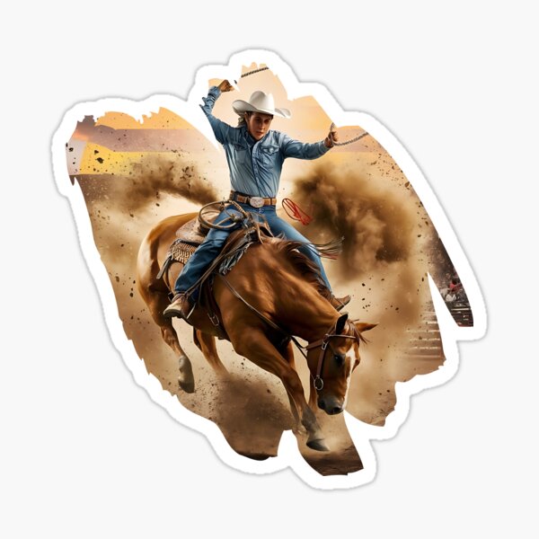"Rodeo Ready vintage cowboy designs" Sticker for Sale by Redjakkal ...